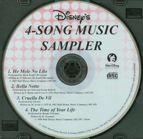 Disney's 4-Song Music Sampler – NeverDieMedia