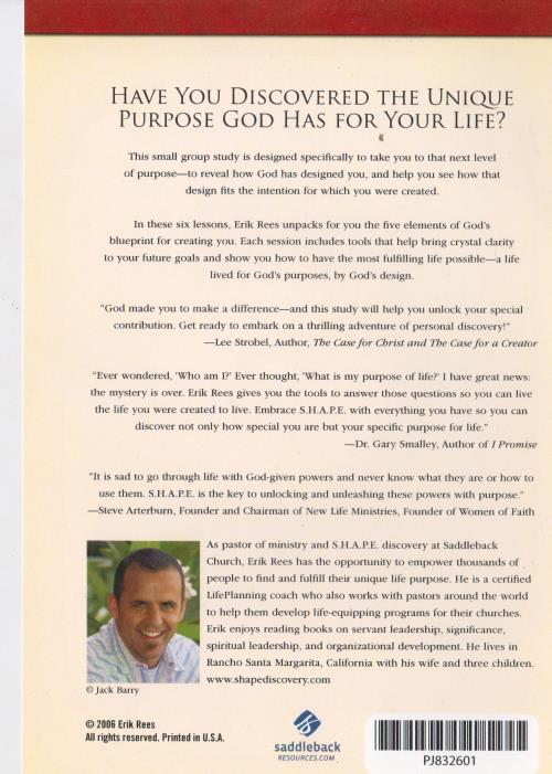 S.H.A.P.E.: Finding & Fulfilling Your Unique Purpose For Life: Small G ...