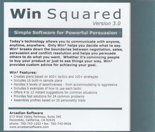Win Squared: Simple Software For Powerful Persuasion 3 – NeverDieMedia
