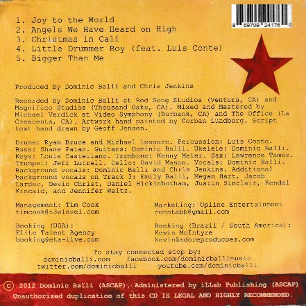 Dominic Balli: Christmas In Cali w/ Artwork – NeverDieMedia