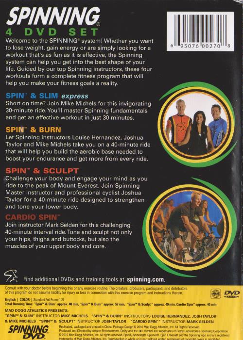 Spinning 4 DVD Set: Spin & Slim, Spin & Burn, Spin & Sculpt, Cardio Sp ...