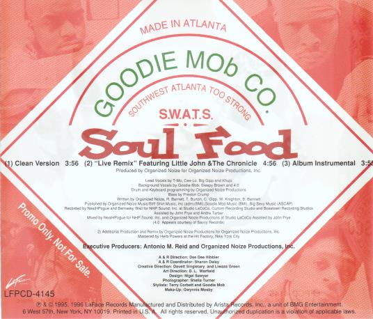 Goodie Mob: Soul Food Promo w/ Artwork – NeverDieMedia