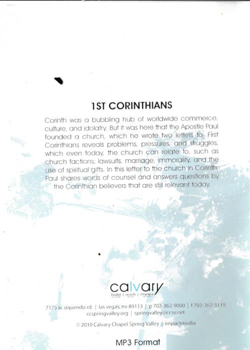 1st Corinthians By Derek Neider – NeverDieMedia