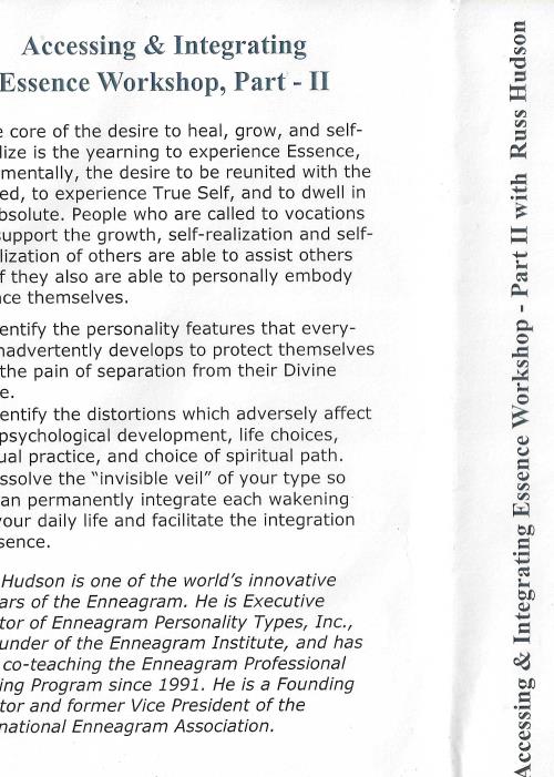 Accessing & Integrating Essence Workshop Part II 11-Disc Set ...