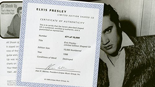 Elvis Presley: Limited Edition Shaped #2,601 w/ COA, Booklet & Stand ...