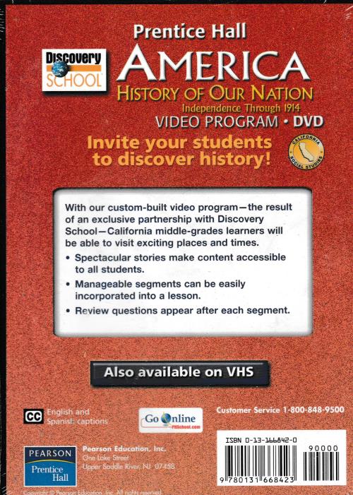 Prentice Hall America: History Of Our Nation: Video Program – NeverDieMedia