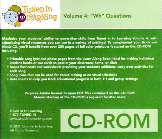 Tuned In To Learning: Wh Questions Volume 4 – NeverDieMedia