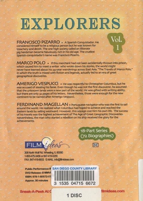 Explorers: Famous People... Incredible Lives Vol. 1 – NeverDieMedia