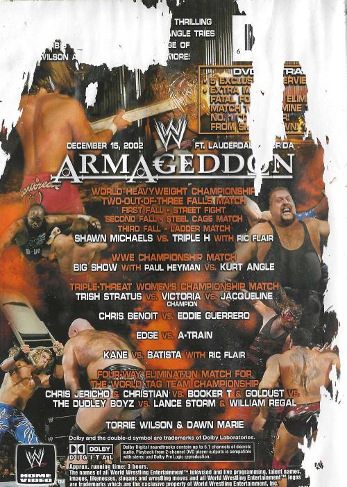 WWE: Armageddon 2002 – NeverDieMedia