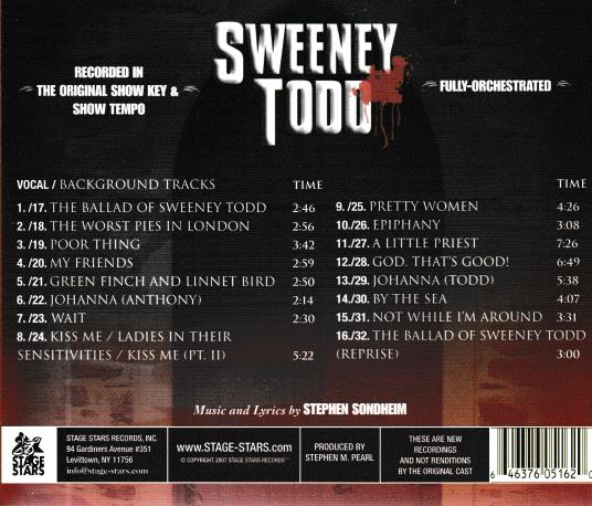 Sweeney Todd 2-Disc Set w/ Back Artwork – NeverDieMedia