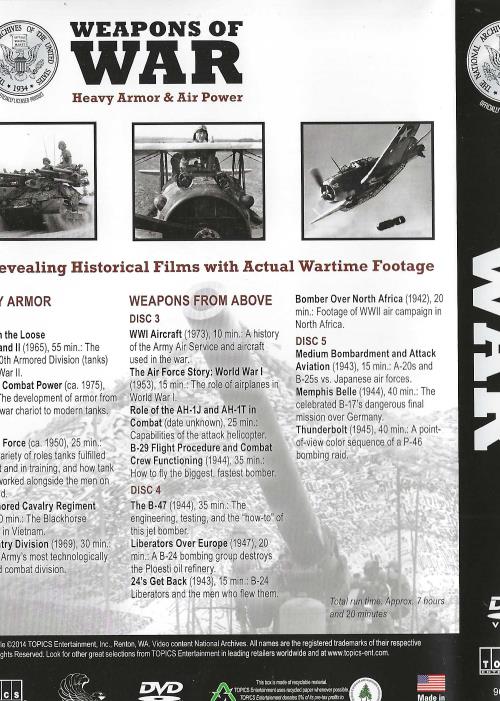 Weapons Of War: Heavy Armor & Air Power 5-Disc Set – NeverDieMedia