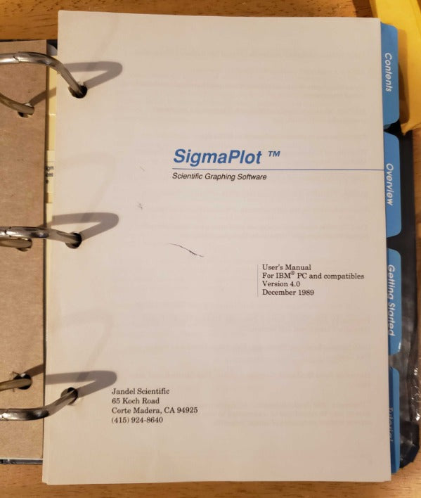 SigmaPlot: Scientific Graph System 4.0 w/ Manual – NeverDieMedia