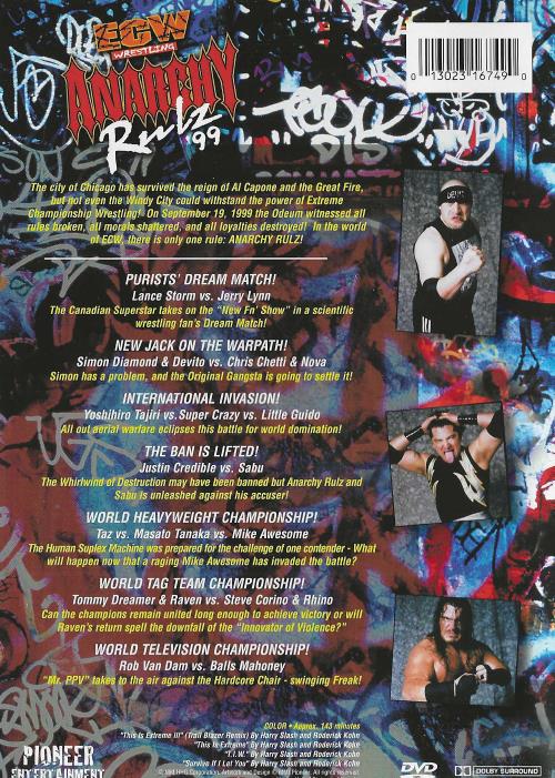 ECW Wrestling: Anarchy Rulz '99 – NeverDieMedia