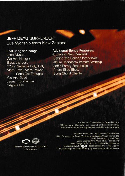 Jeff Deyo: Surrender – NeverDieMedia