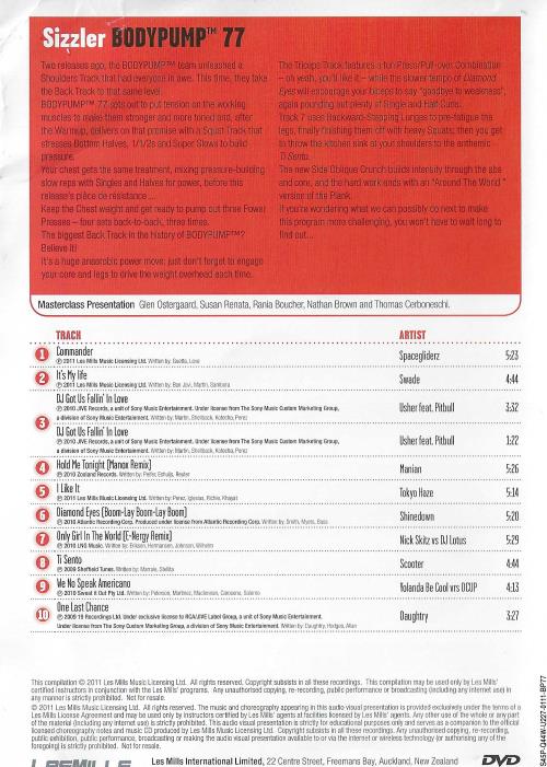 Les Mills Body Pump Release 77 w/ Booklet – NeverDieMedia