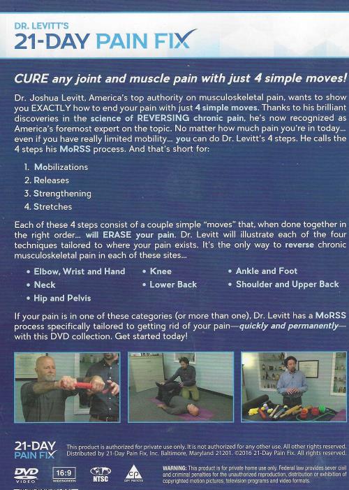 Dr. Levitt's 21-Day Pain Fix: 4 Simple Moves Can Cure Your Pain 4-Disc ...