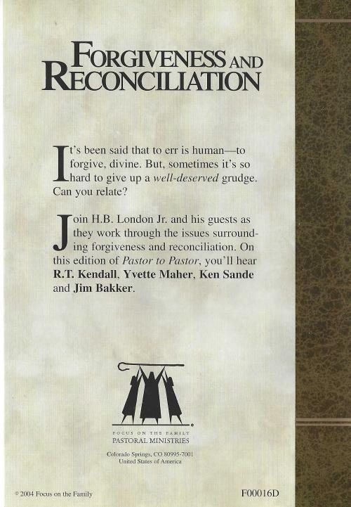 Pastor To Pastor: Forgiveness And Reconciliation 2-Disc Set – NeverDieMedia