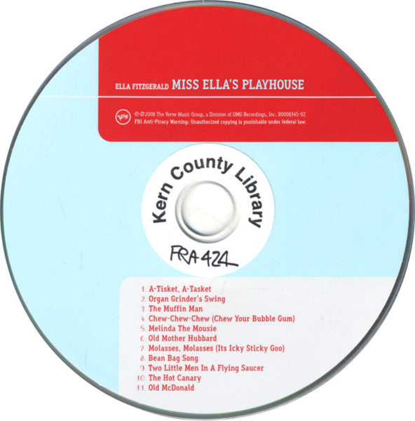 Ella Fitzgerald: Miss Ella's Playhouse w/ No Artwork – NeverDieMedia