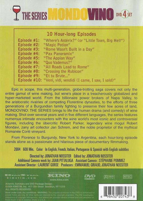 Mondovino: The Series 4-Disc Set – NeverDieMedia