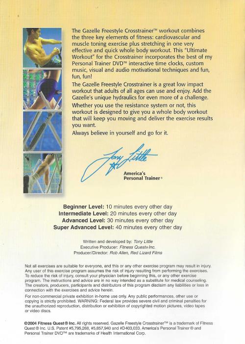 Tony Little's Gazelle Freestyle Crosstrainer: Total Body Workout ...