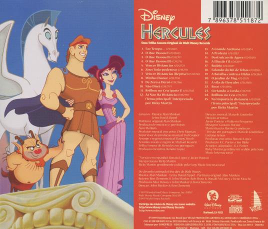 Disney's Hercules: Uma Trilha Sonora Original De Walt Disney Records ...