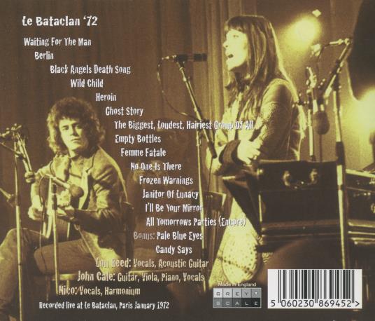 Lou Reed, John Cale & Nico: Le Bataclan '72 2-Disc Set – NeverDieMedia