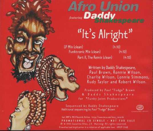 Afro Union Featuring Daddy Shakespeare: It's Alright Promo – NeverDieMedia