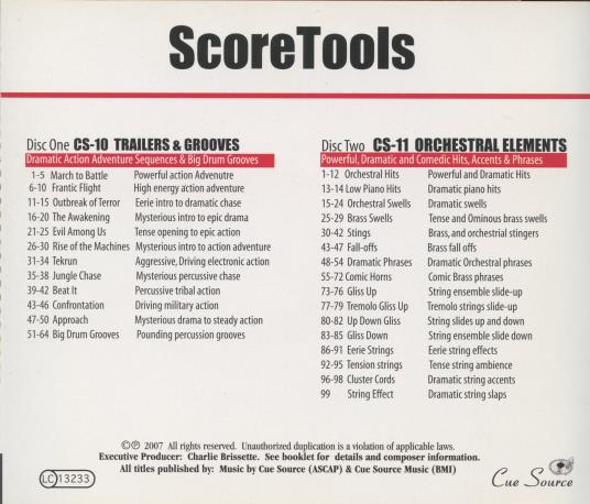 Score Tools: Trailers & Grooves / Orchestral Elements 2-Disc Set ...
