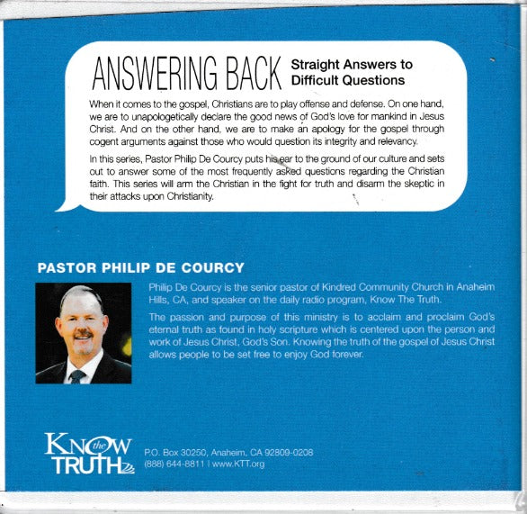 Answering Back: Straight Answers To Difficult Questions – NeverDieMedia