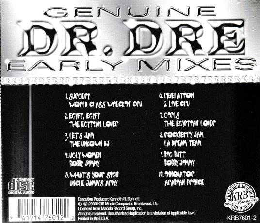 Genuine Dr. Dre Early Mixes – NeverDieMedia