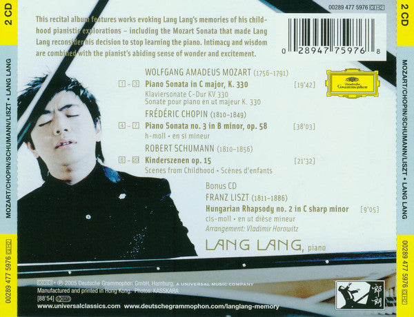 Lang Lang: Memory Signed 2-Disc Set – NeverDieMedia