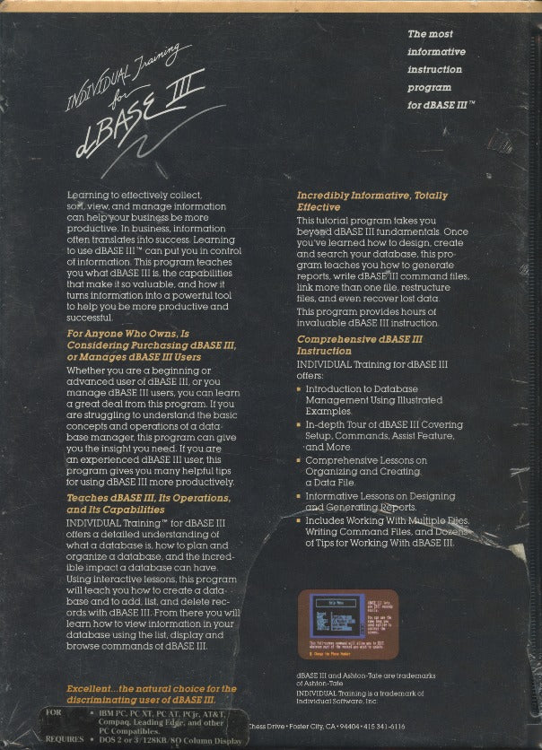 Individual Training For Dbase III – NeverDieMedia