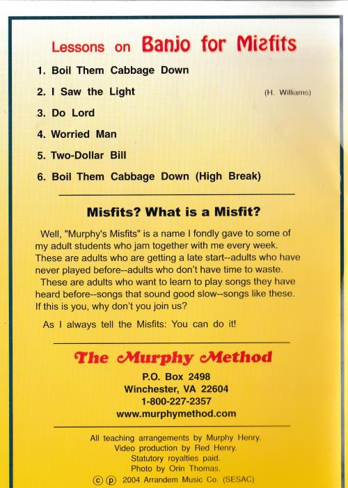 The Murphy Method: Banjo For Misfits – NeverDieMedia