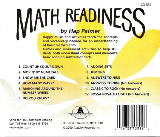 Math Readiness By Hap Palmer – NeverDieMedia