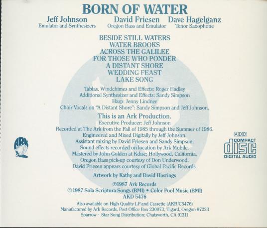 Jeff Johnson / David Friesen / Dave Hagelganz: Born Of Water ...