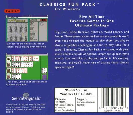 Classics Fun Pack For Windows – NeverDieMedia
